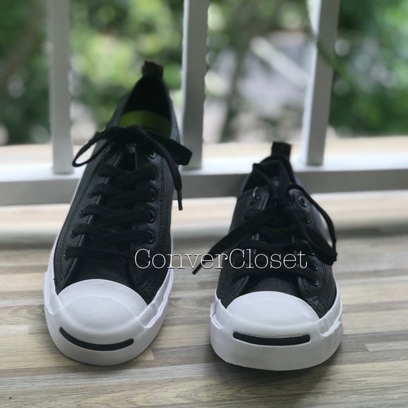 Converse | Shoes | Nwt Converse Jp Jack Ox Black Pearls Shines W Auth ...